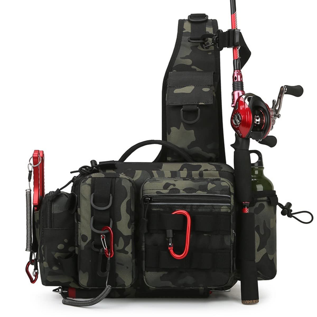Amazon.com: YAOYAOLING Fishing Tackle Bag,Tactical Fishing Sling Tackle ...