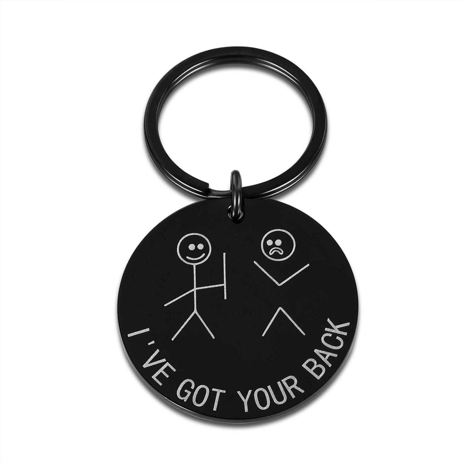 Amazon.com: I’ve Got Your Back Stick Figures Funny Best Friend Keychain ...