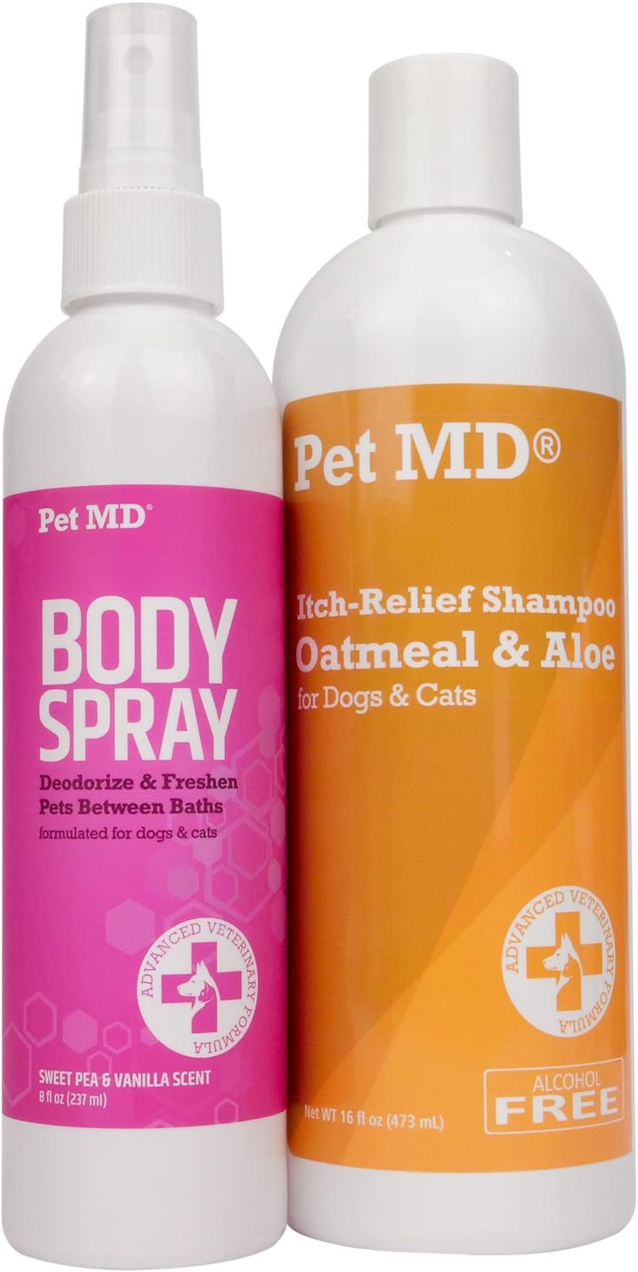 Amazon.com: Pet MD Sweet Pea Vanilla Body Spray & Oatmeal + Aloe Shampoo : Pet Supplies