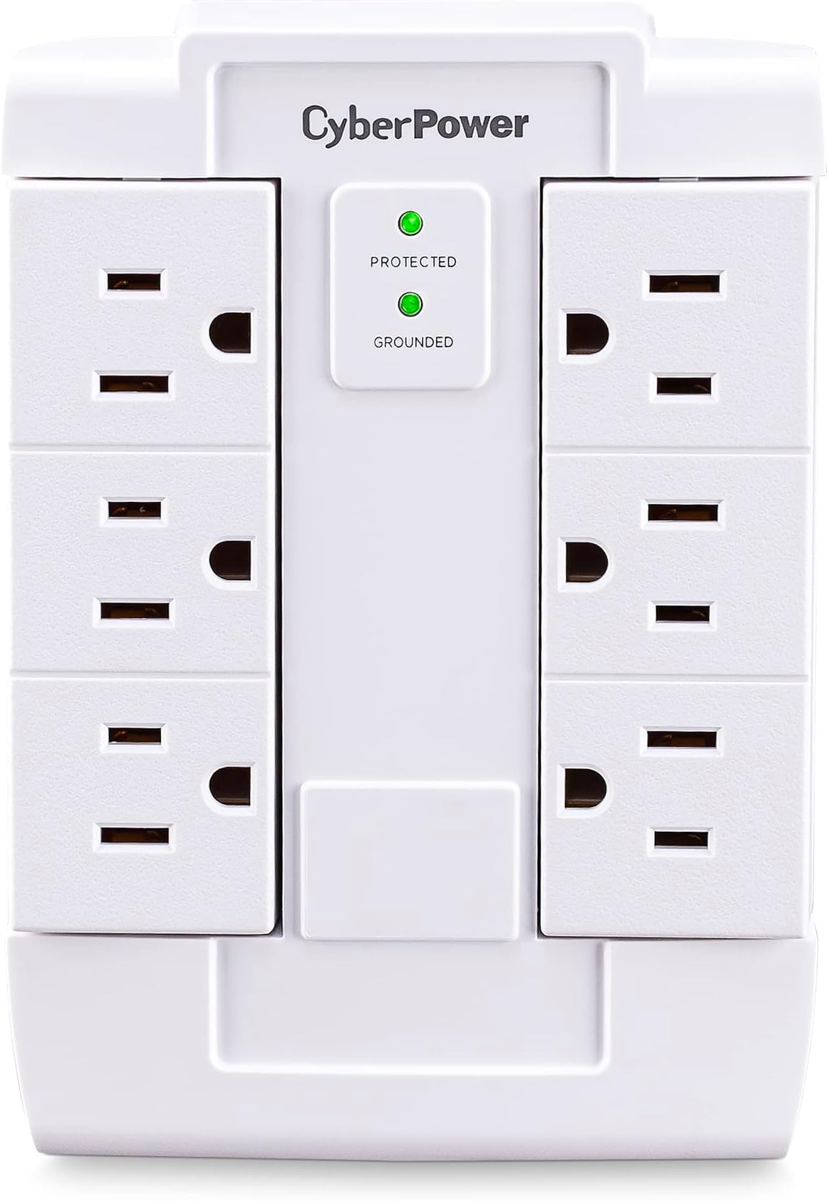 CyberPower CSB600WS 900 Joules Essential Wall Tap with 6-Outlet Surge ...