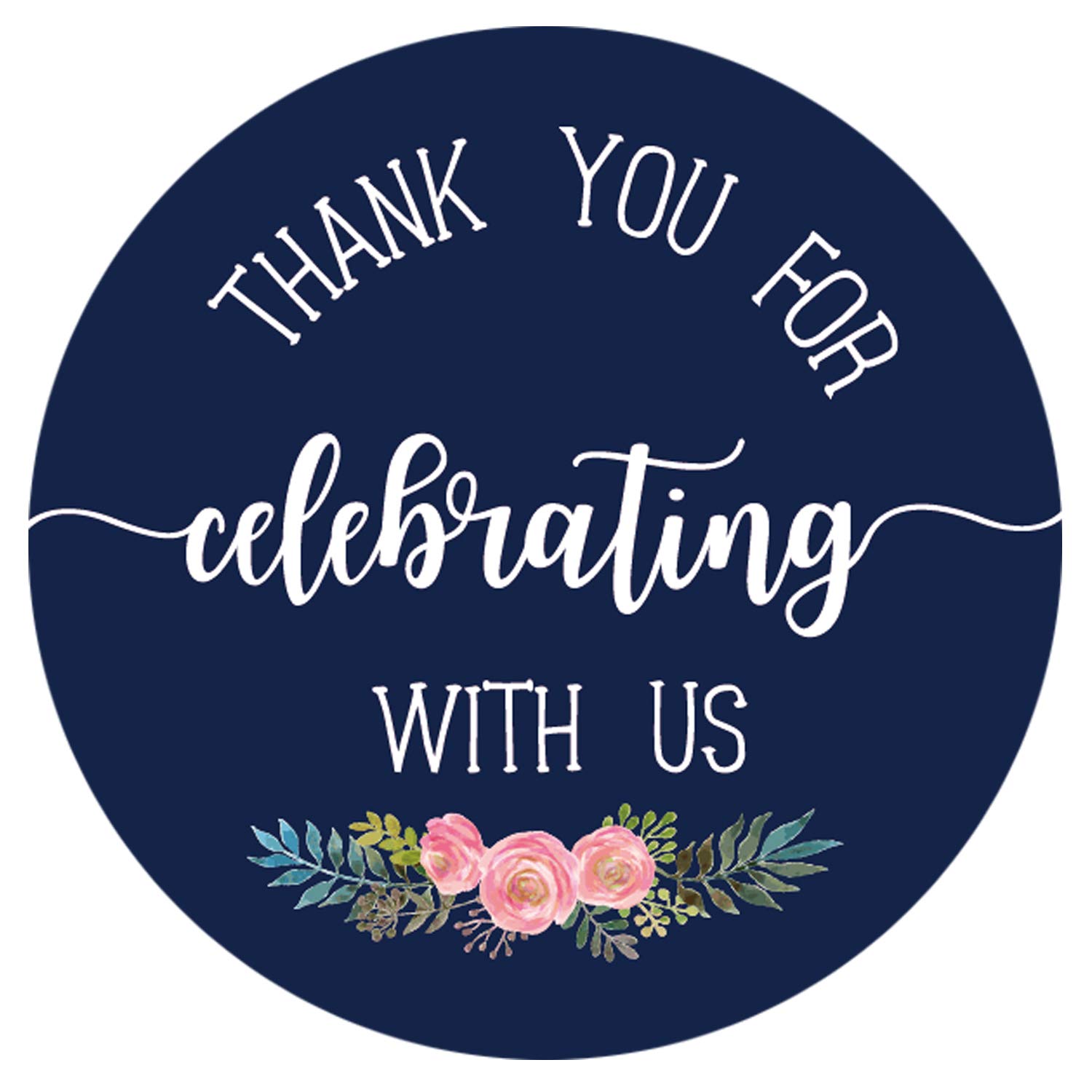 Blue Thank You Labels