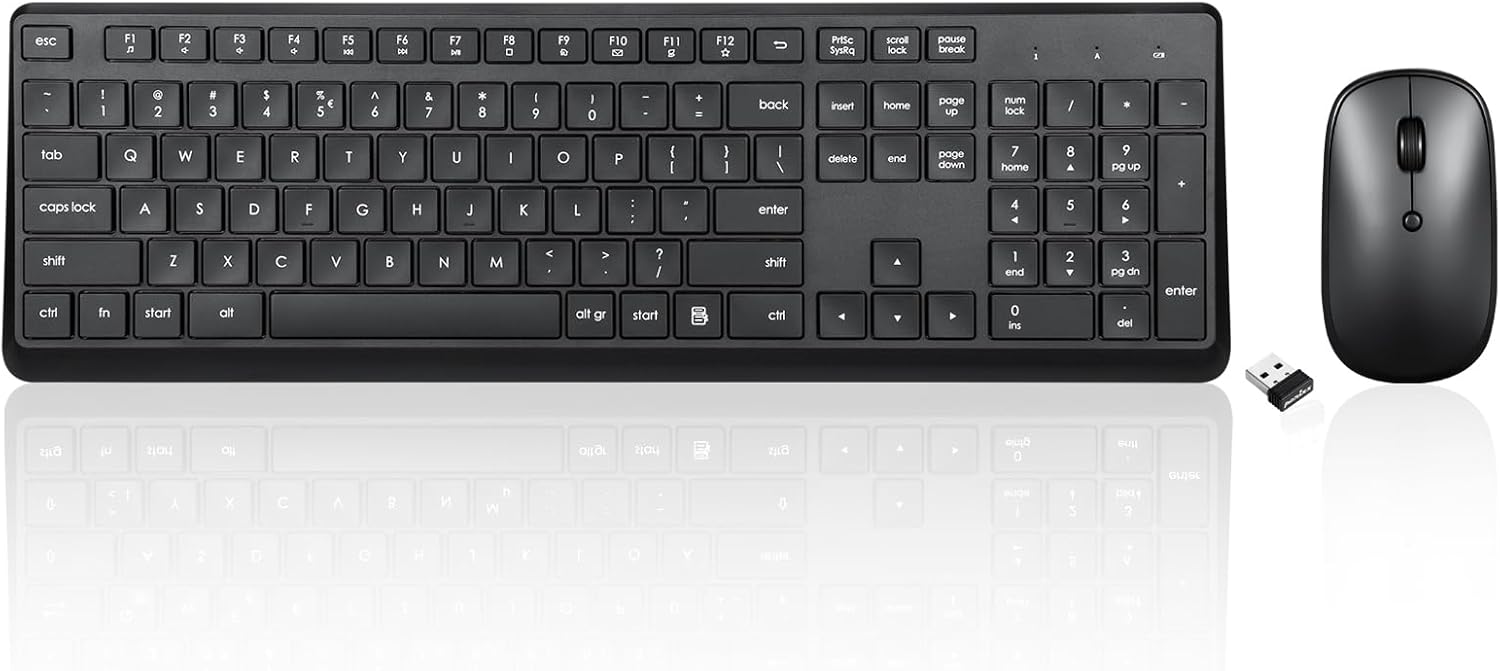 Amazon.com: Perixx PERIDUO-716, Wireless Standard Keyboard and Optical ...