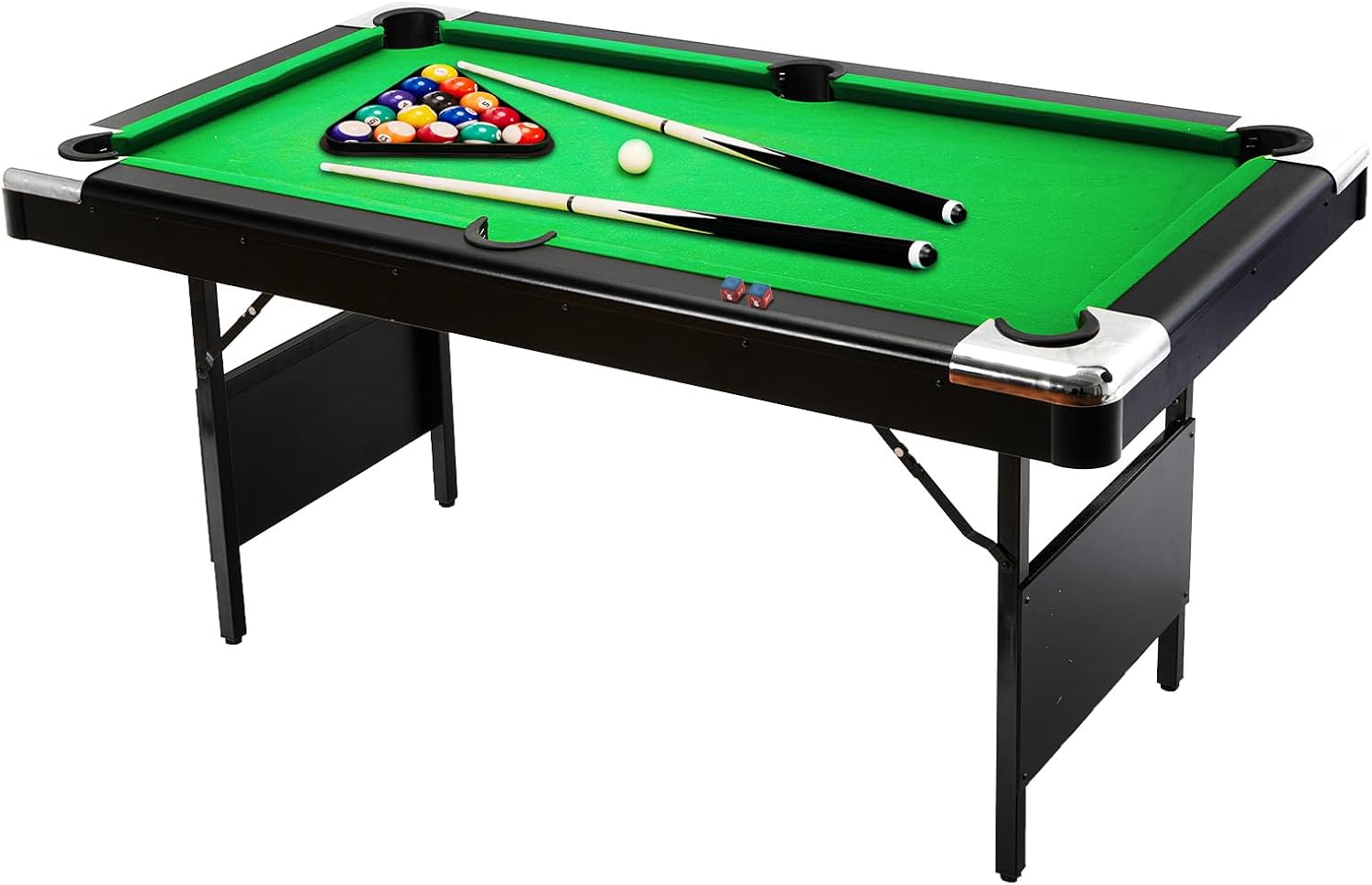 Amazon.com: Billyard 7FT Foldable Pool Table Set - Includes Balls, Cues ...