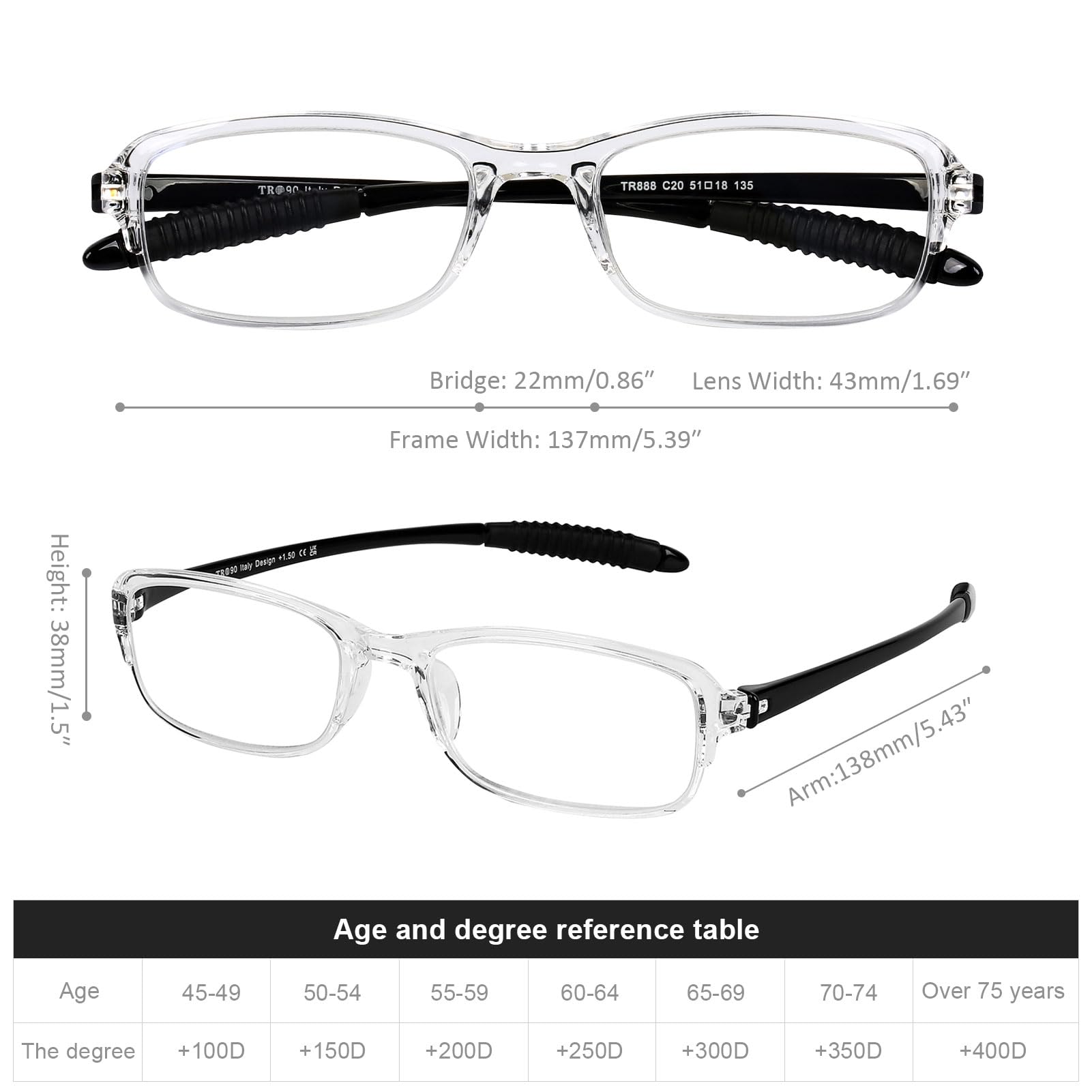 DOOViC 4 Pack Reading Glasses for Women Men Blue Light Blocking Reading ...