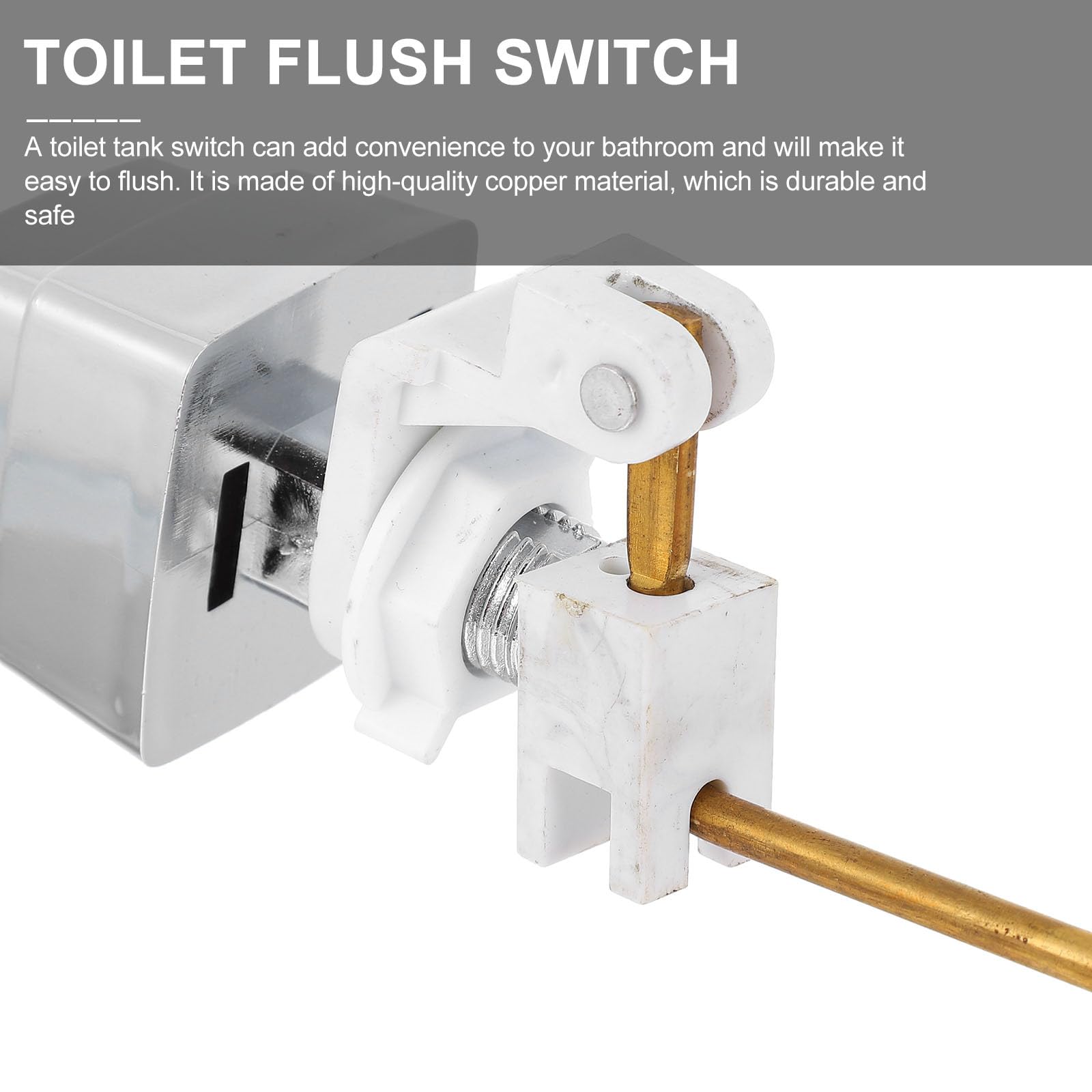 3pcs Copper Toilet Flush Tank Lever Button, Universal Side Mount Flush ...