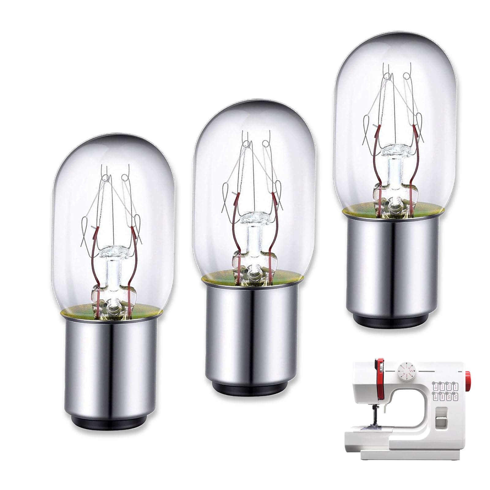Amazon.com: BRBASAP 3 Pieces Sewing Machine Light Bulb 15W 120V ...