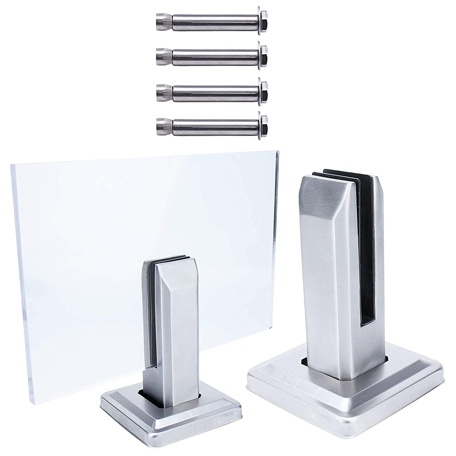 Buy PHASFBJ 20pcs Heavy Duty Glass Railing Clamp, Stainless Steel ...