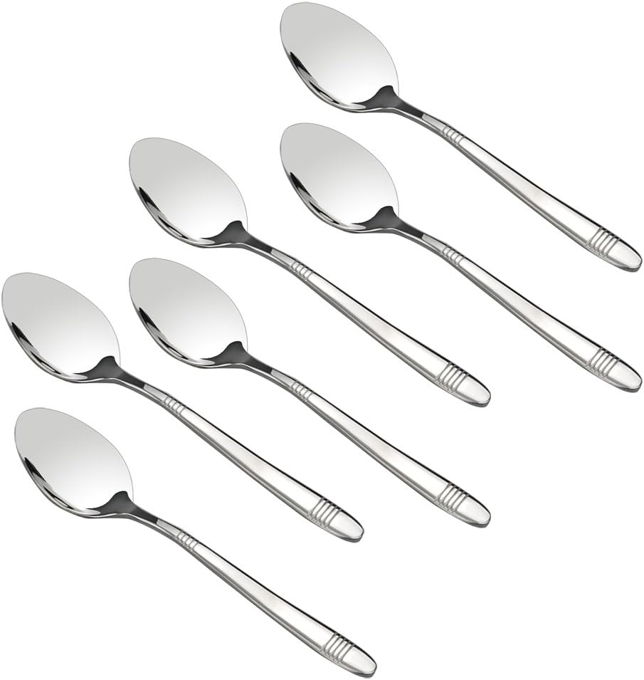 Amazon.com: Teyyvn 12-Piece Black Stainless Steel Dessert Spoons : Home ...