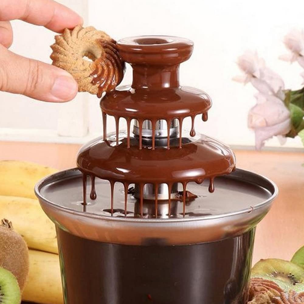Snapklik.com : Mini Chocolate Fountain Three Layers Electric Chocolate ...
