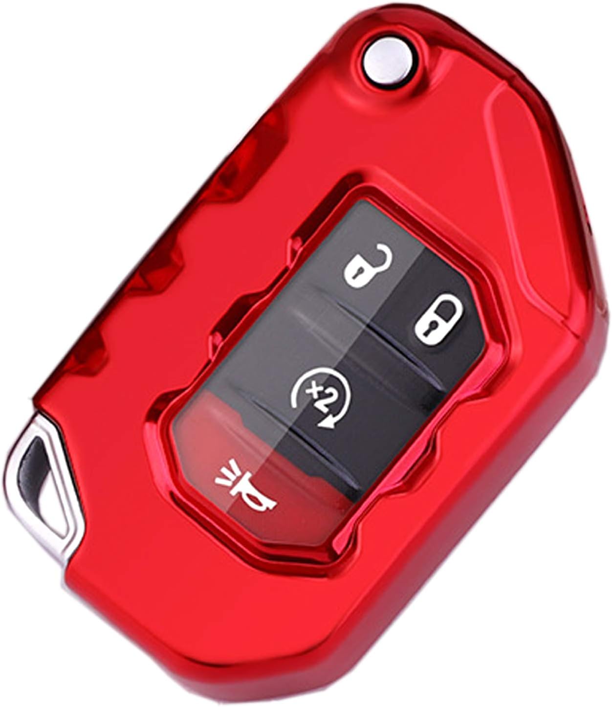 Amazon.com: Key Fob Cover for Jeep Full Protection Soft TPU Flip Key ...
