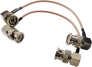 Amazon.com: CablesOnline, 2-Pack 6-inches BNC Right-Angle Male to BNC Right-Angle Male 50-Ohm ...