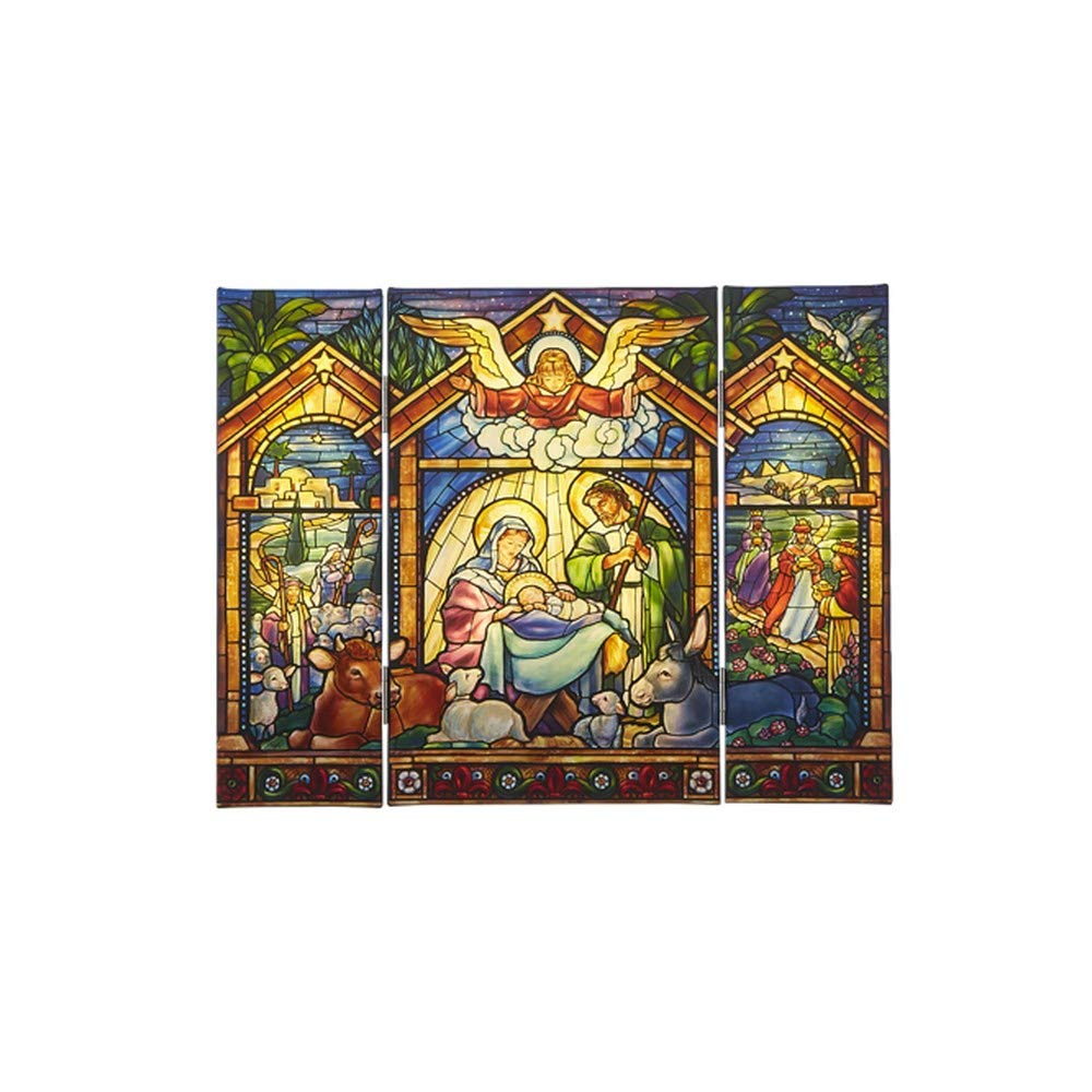 Enkel Nativity Farget Glass