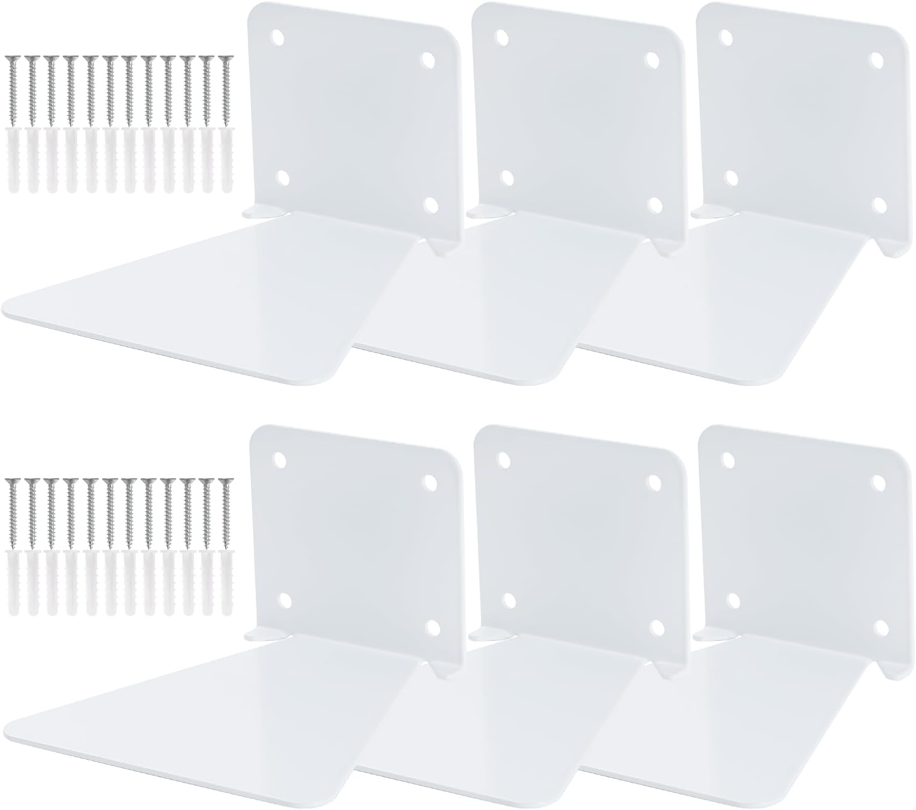 Amazon.com: Invisible Floating Bookshelves Wall Mounted, Heavy-Duty ...