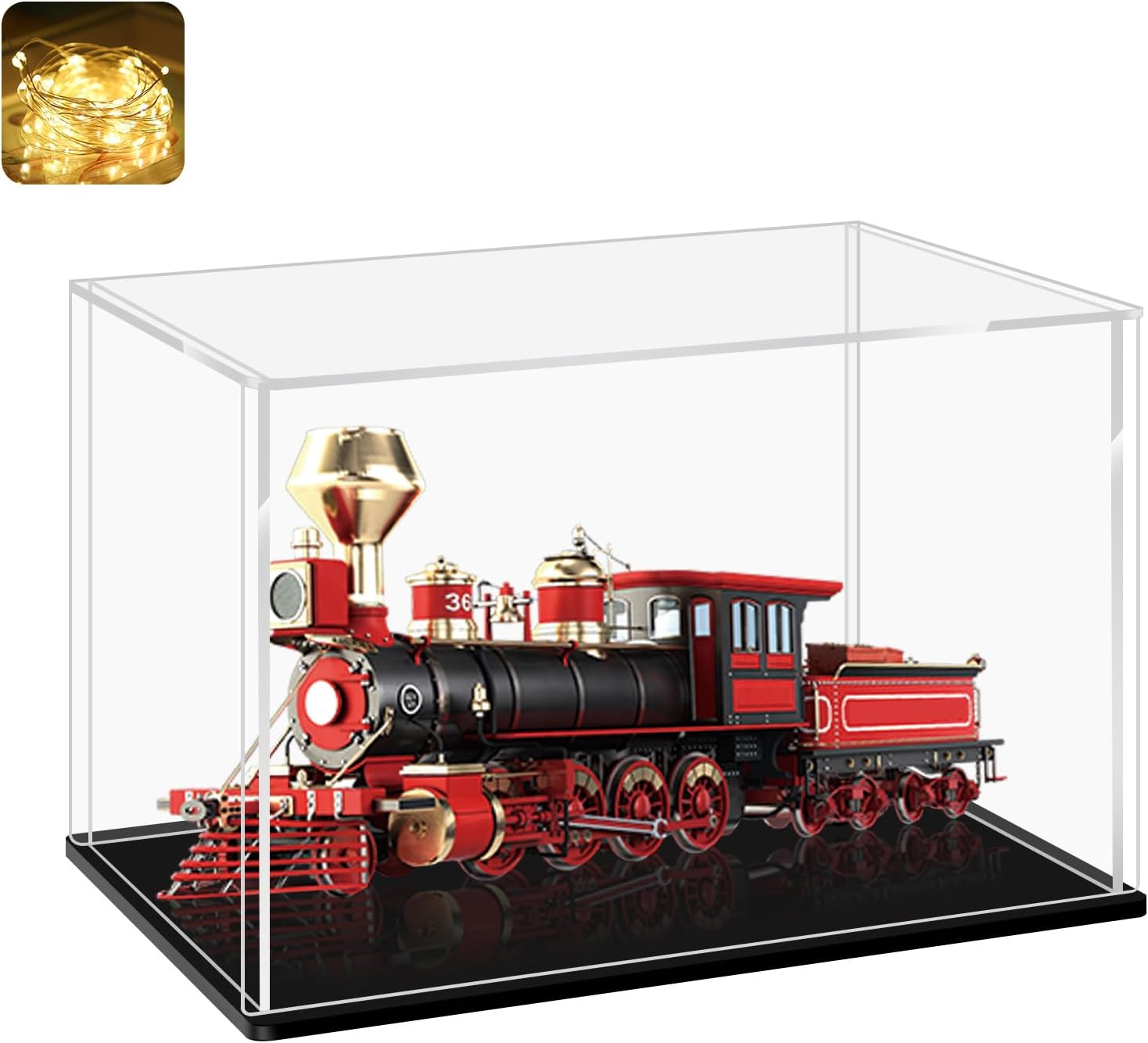 LANSCOERY Clear Acrylic Display Case, Assemble Horizontal Display Box ...