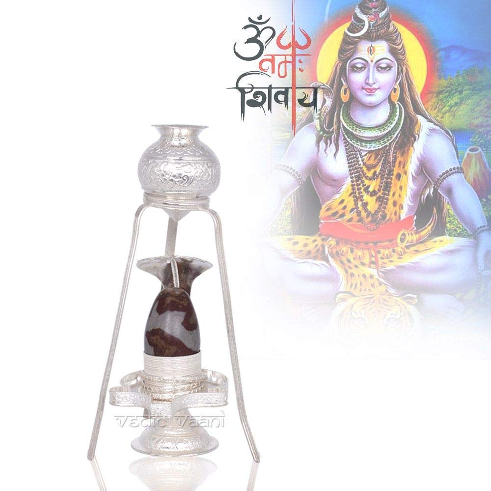 Buy Vedic Vaani Lord Shiva Shivling- Yoni Base | Abhishek Pot & Snake ...