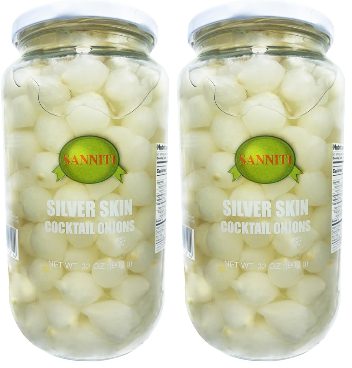 Snapklik.com : Sanniti Spanish Cocktail Onions Silver Skin, 32 Oz