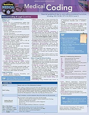 Medical Coding QuickStudy Laminated Reference Guide (QuickStudy Medical ...