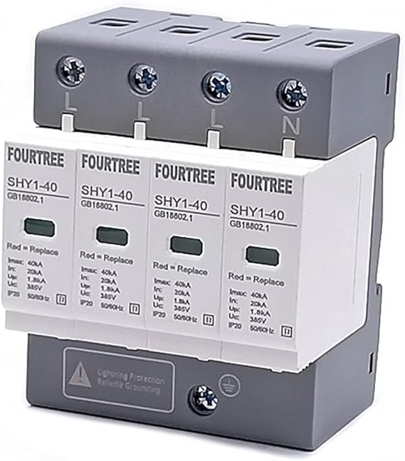 Amazon.co.jp: 1 個サージ保護装置 SPD AC 3P + N 20 〜 40KA 30KA 〜 60KA 385V 420V ...