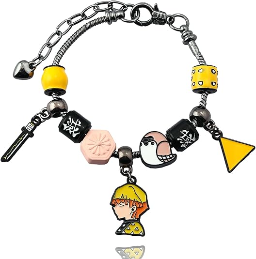 Amazon.com: SONGCHANGJEWELRY Zenitsu Bracelet – Anime-Inspired Beads ...