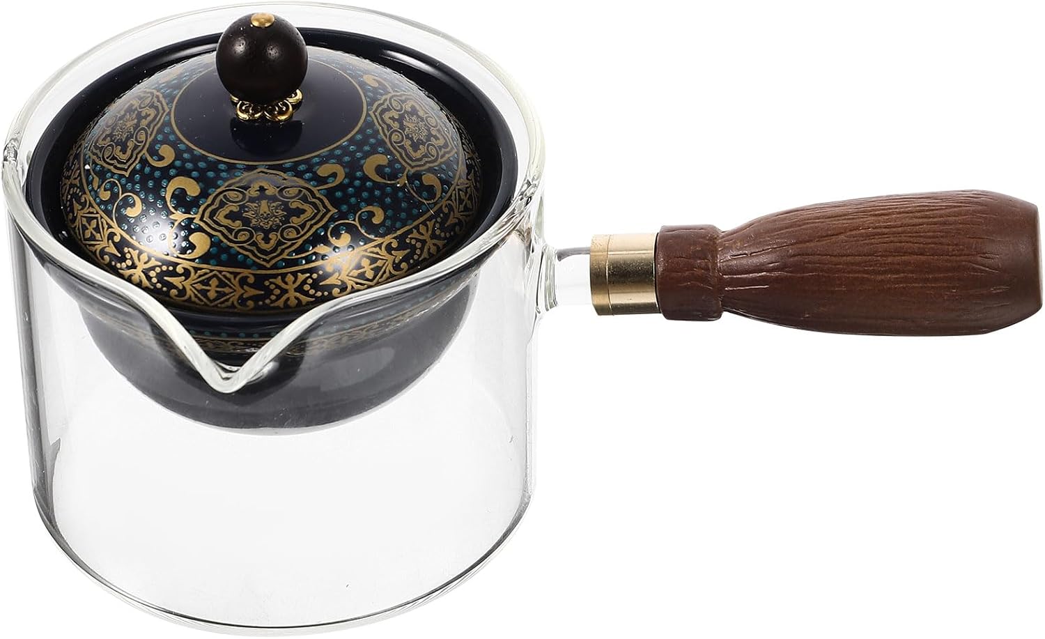 Amazon.com | Glass Teapot with Infuser Ceramic Teapot Rotating Tea ...