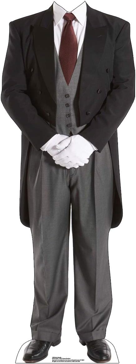 Amazon.com: Cardboard People Butler Stand-in Life Size Cardboard Cutout ...