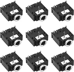 Amazon.com: SING F LTD 40PCS PJ-307 3.5mm Stereo Jack Socket 5 Pin PCB ...