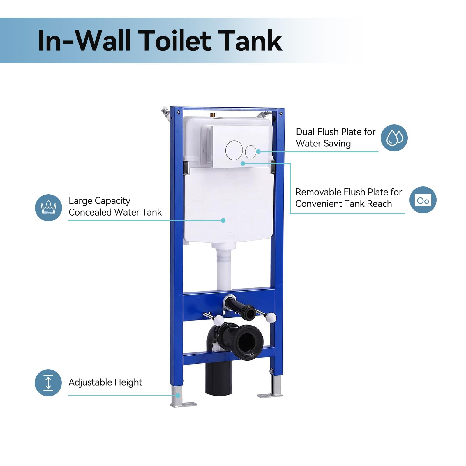 Snapklik.com : HOROW Compact Wall Hung Toilet Combo Set, Concealed In ...