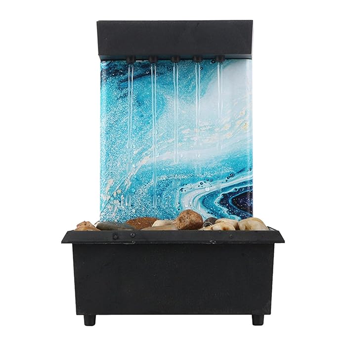 Buy CALIDAKA Tabletop Water Fountain Indoor Waterfall Fountain USB/AA ...