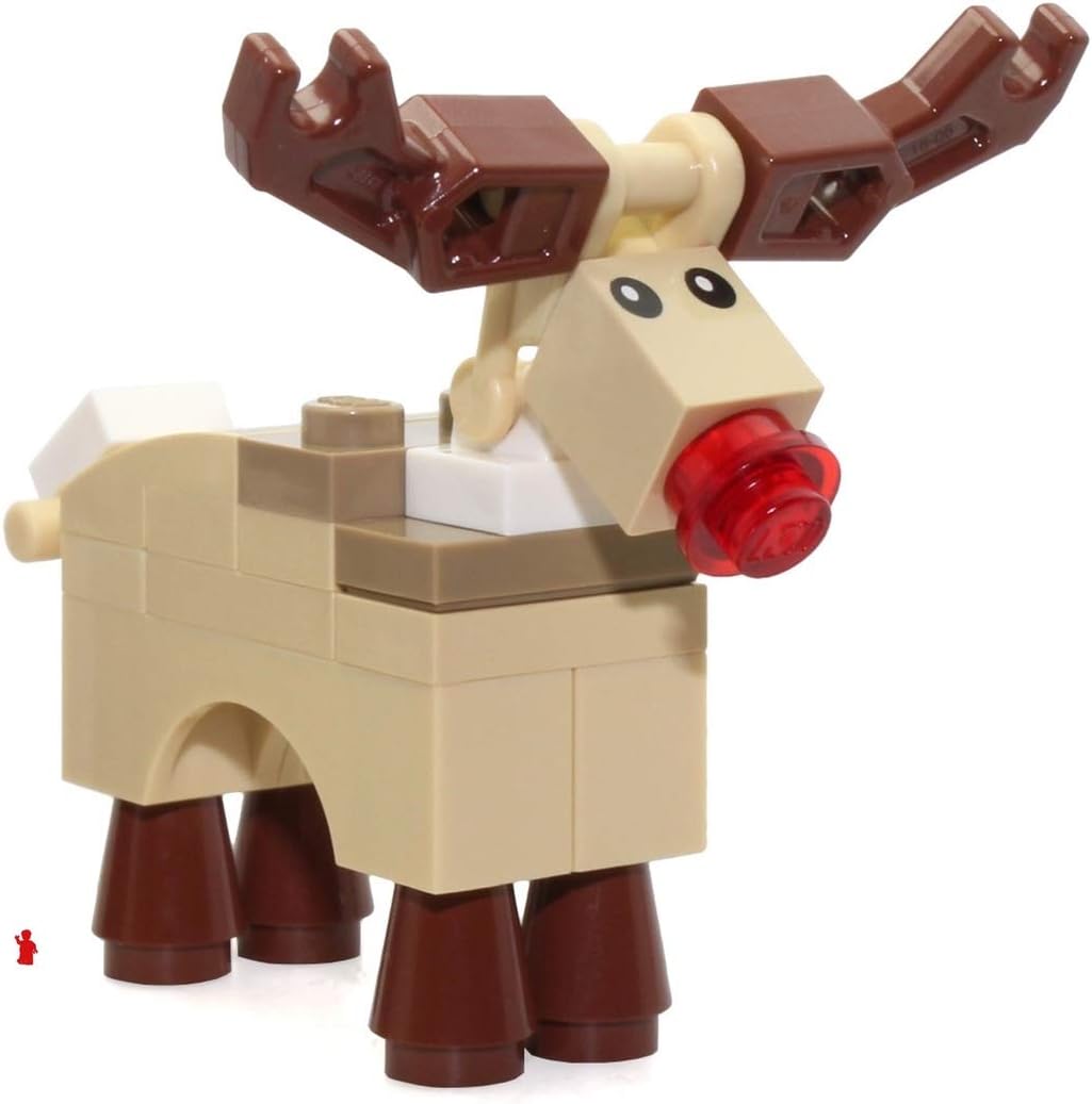 Amazon.com: LEGO Holiday MiniFigure Animal - Reindeer (Rudolph with Red ...