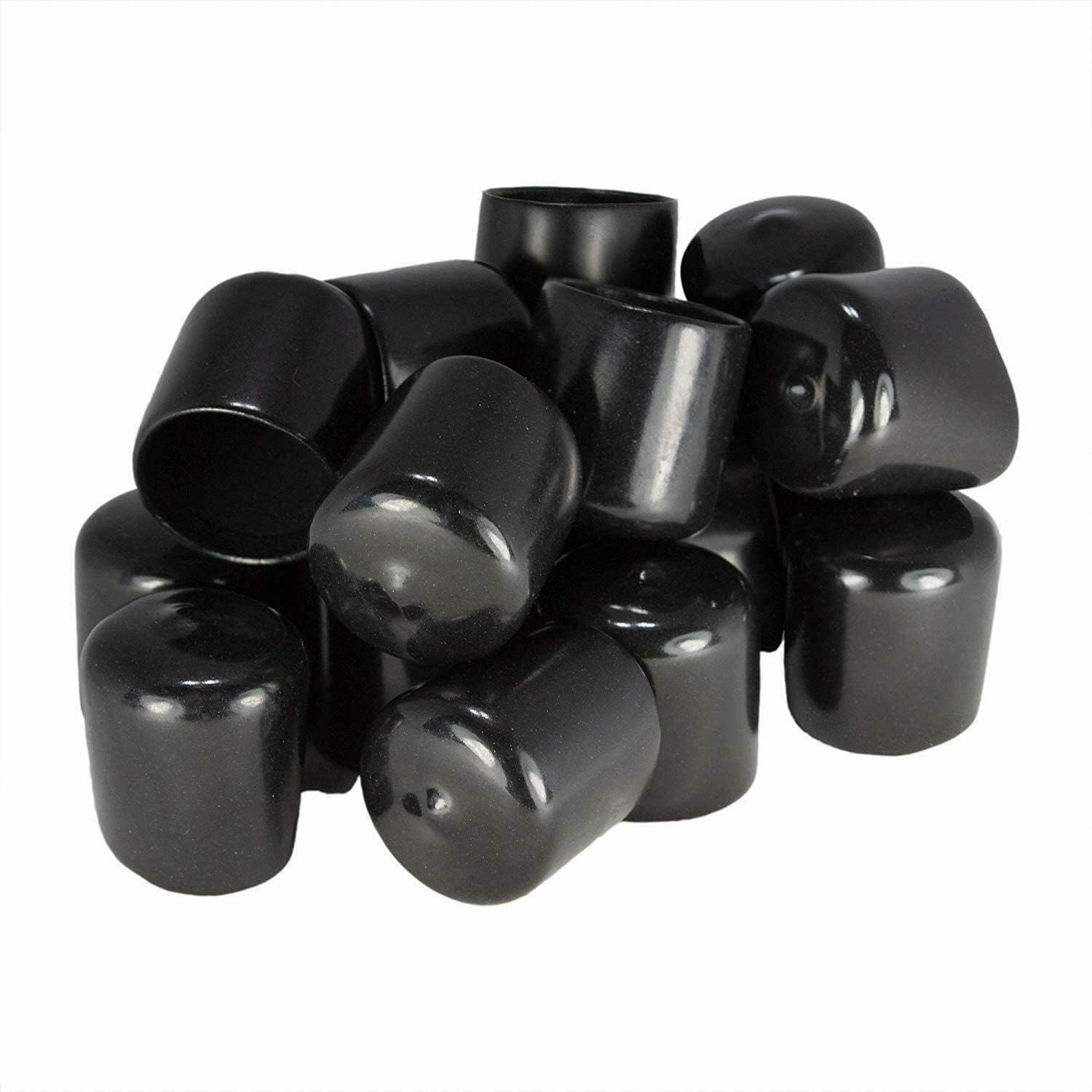 10pcs Rubber End Caps 25mm (Inner Dia) PVC Rubber Round Tube Bolt Cap ...