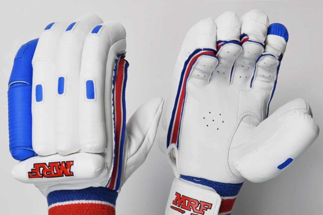 Buy MRF Leather Genius Grand Cricket Batting Gloves (Adult Rh), Large ...