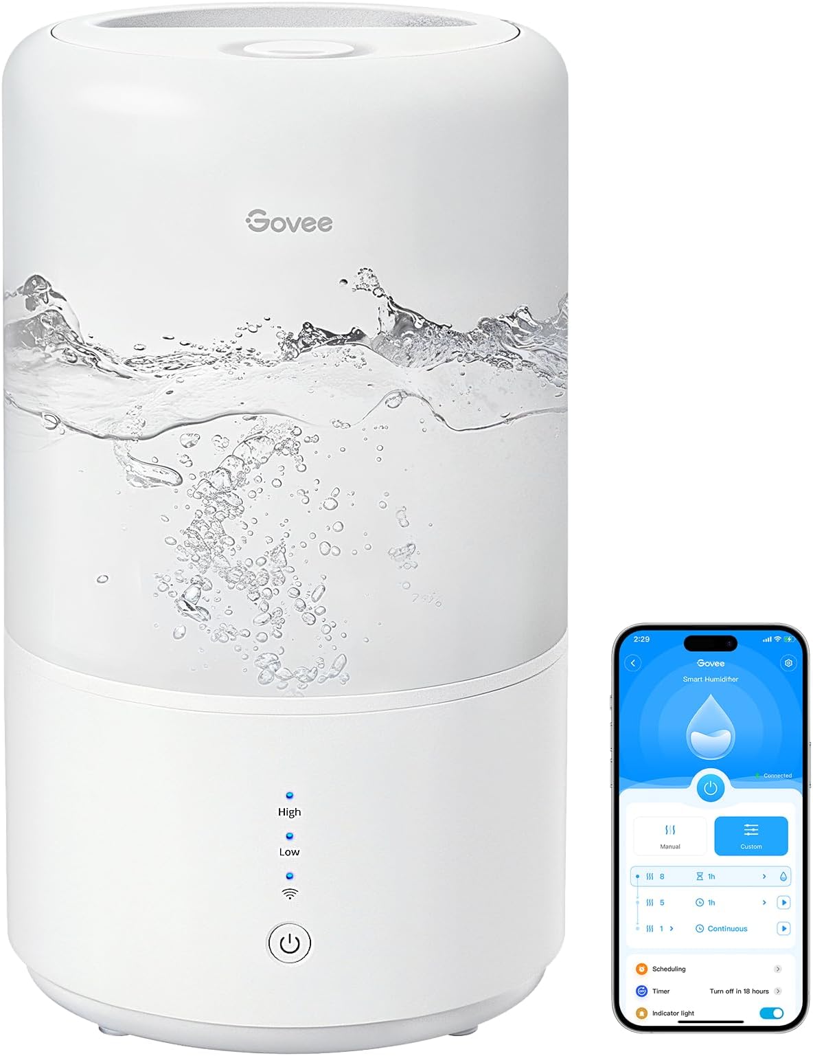 Amazon.com: GoveeLife Smart Humidifier, Top Fill 7L Warm & Cool Mist ...