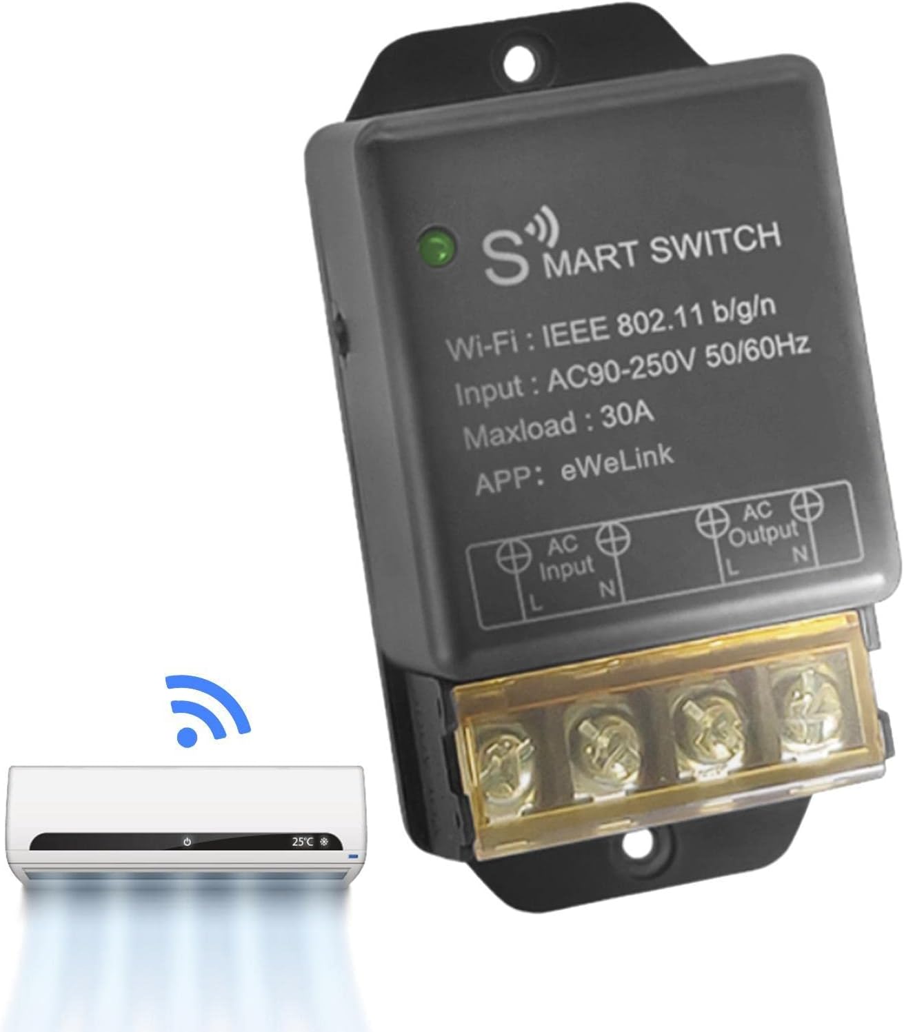 Amazon.co.jp: スマート リレー WiFi スイッチ - スマート Wifi スイッチ リレー,家庭用ハイパワー電化製品用の30A ...