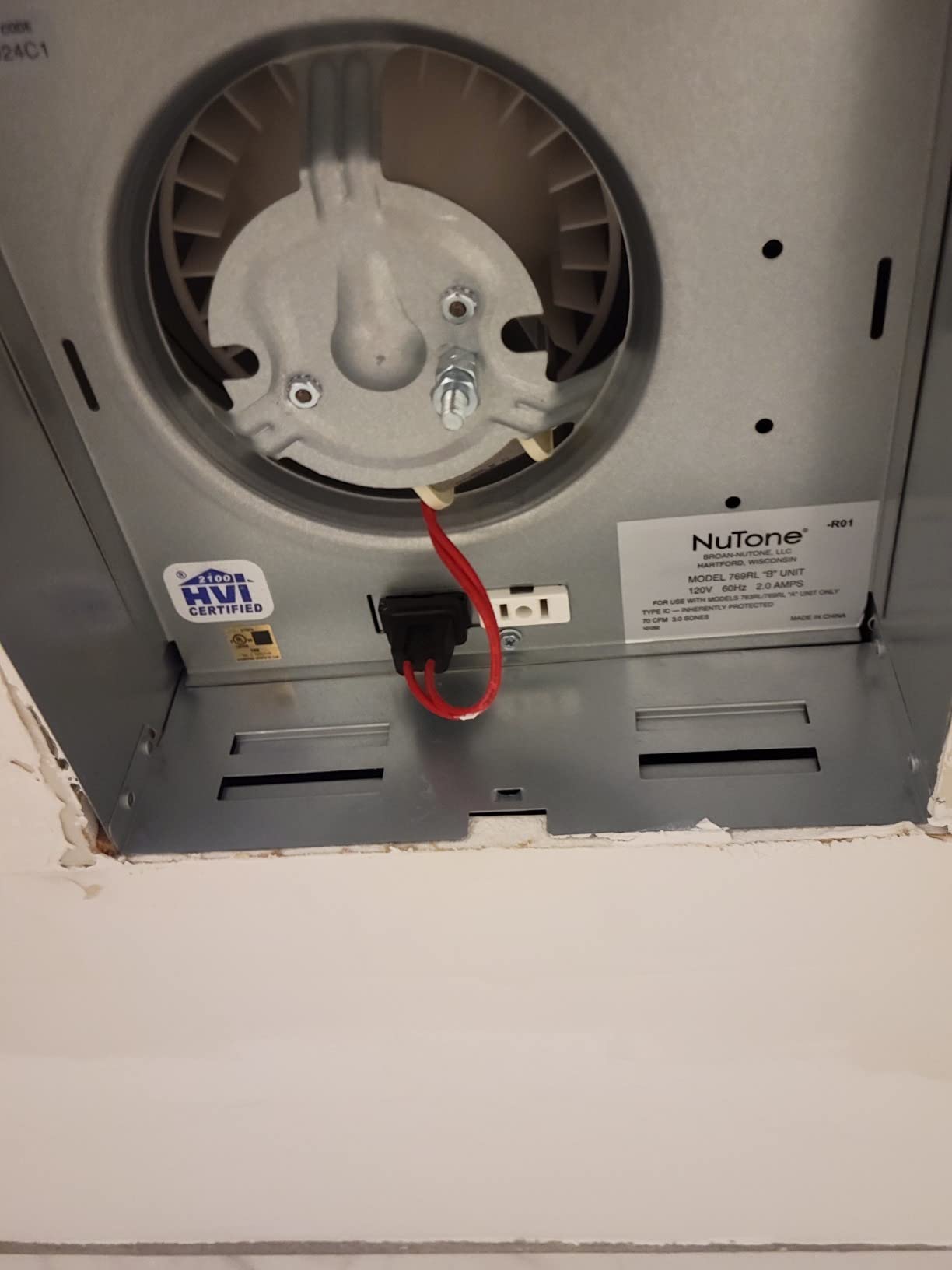 Nutone S0504B000 Motor Assembly for Models 769RL, 769RL-R01, 769RFT-R01 ...