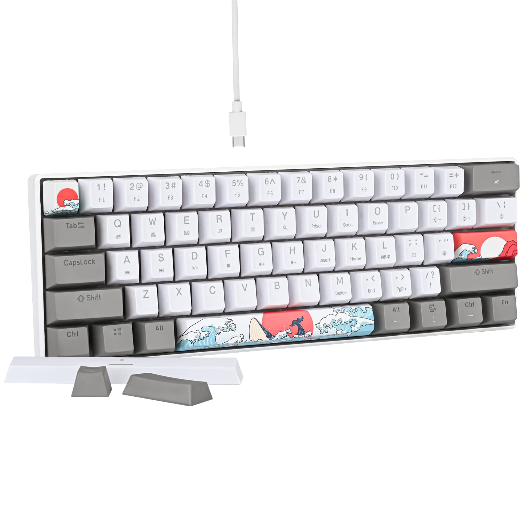 Buy Owpkeenthy Wired 60% Mechanical Gaming Keyboard with Red Switch ...