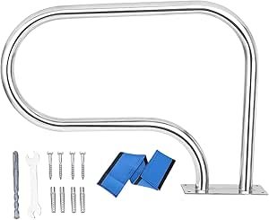 Amazon.com: Swimming Pool Handrails, Stainless Steel Spa Stair Handrails 3-Bend Swimming Pool ...