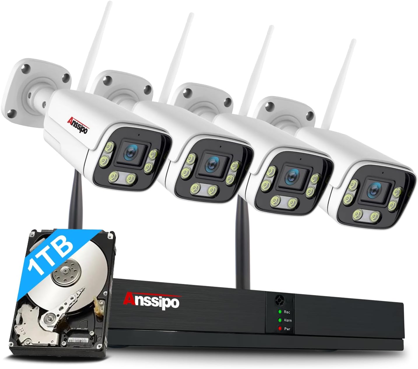 Amazon.com : [Wireless Pro, 100ft Range] Hiseeu Wireless Security ...