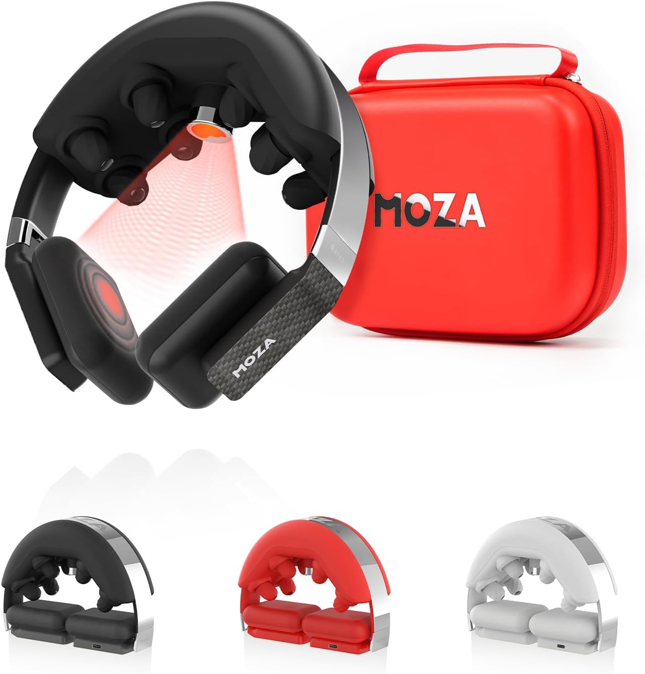 Amazon.com: MOZA Neck Massager with Heat, Cordless Shiatsu Neck ...