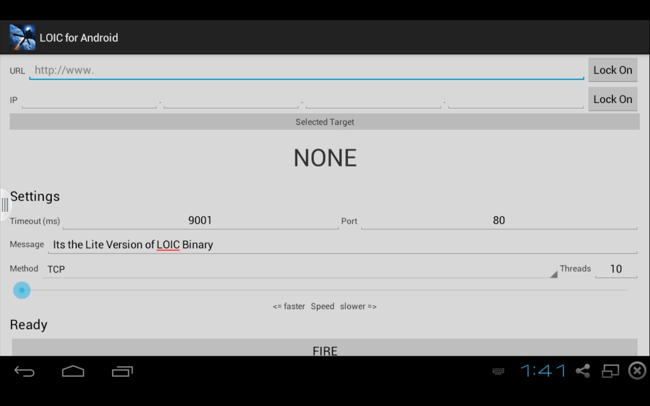 LOIC For Android - App on Amazon Appstore