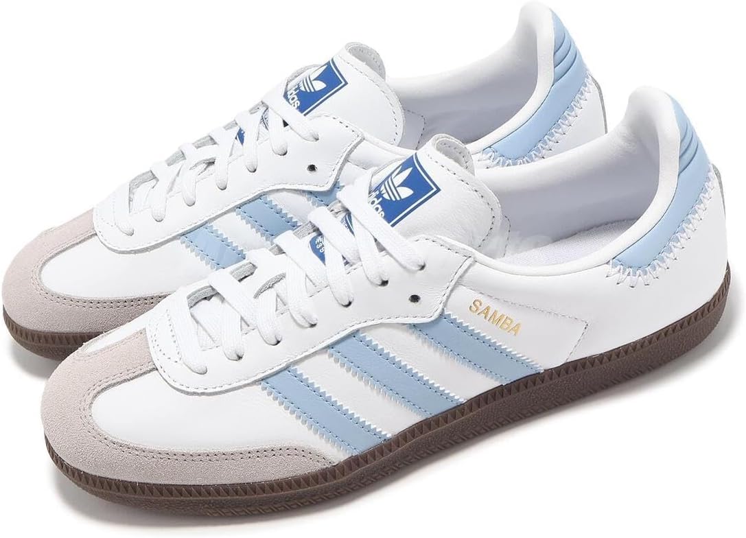 Amazon.com: Adidas Samba OG White Clear Sky Blue Mujer Talla 8, blanco ...
