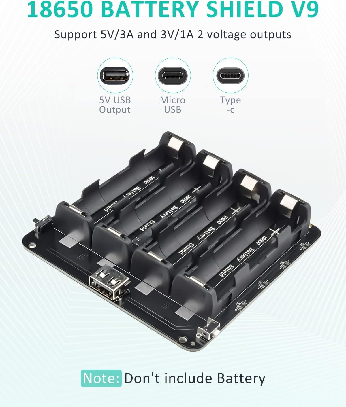 Snapklik.com : Diymore 1865O Battery Holder Four Li-ion V9 Battery ...