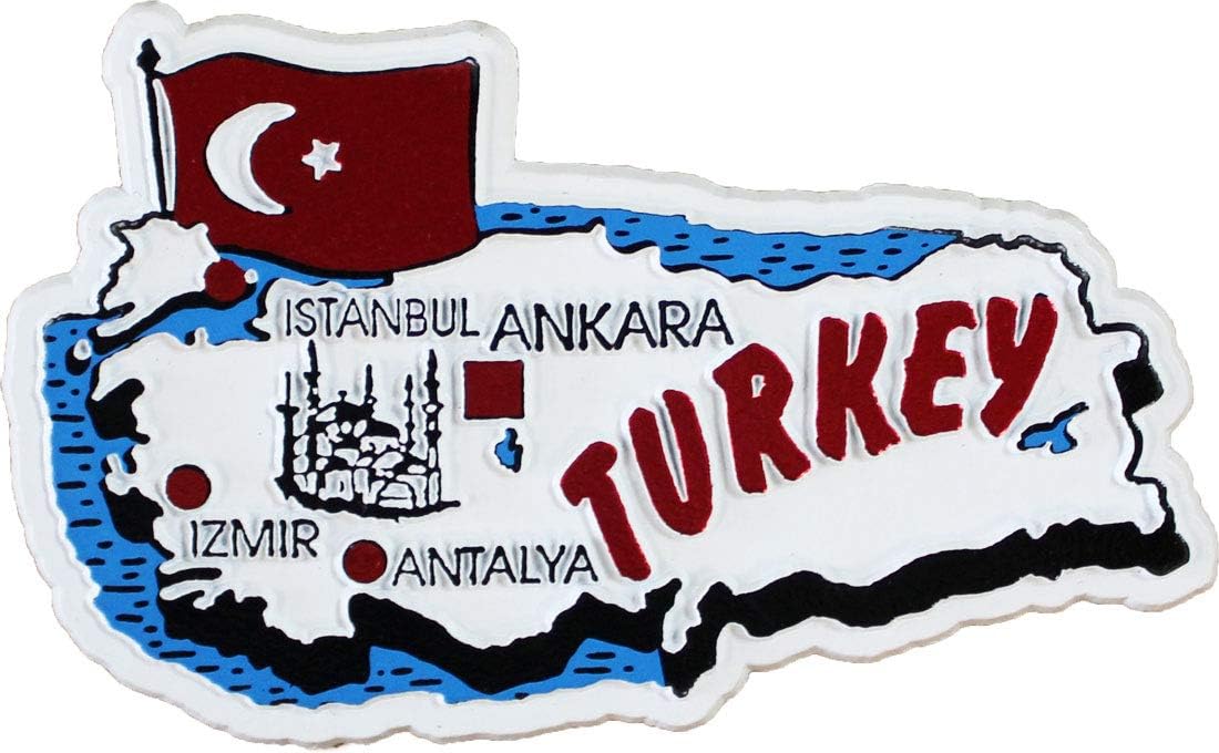 Amazon.com: Turkey Country Outline Refrigerator Magnet, Approximate ...