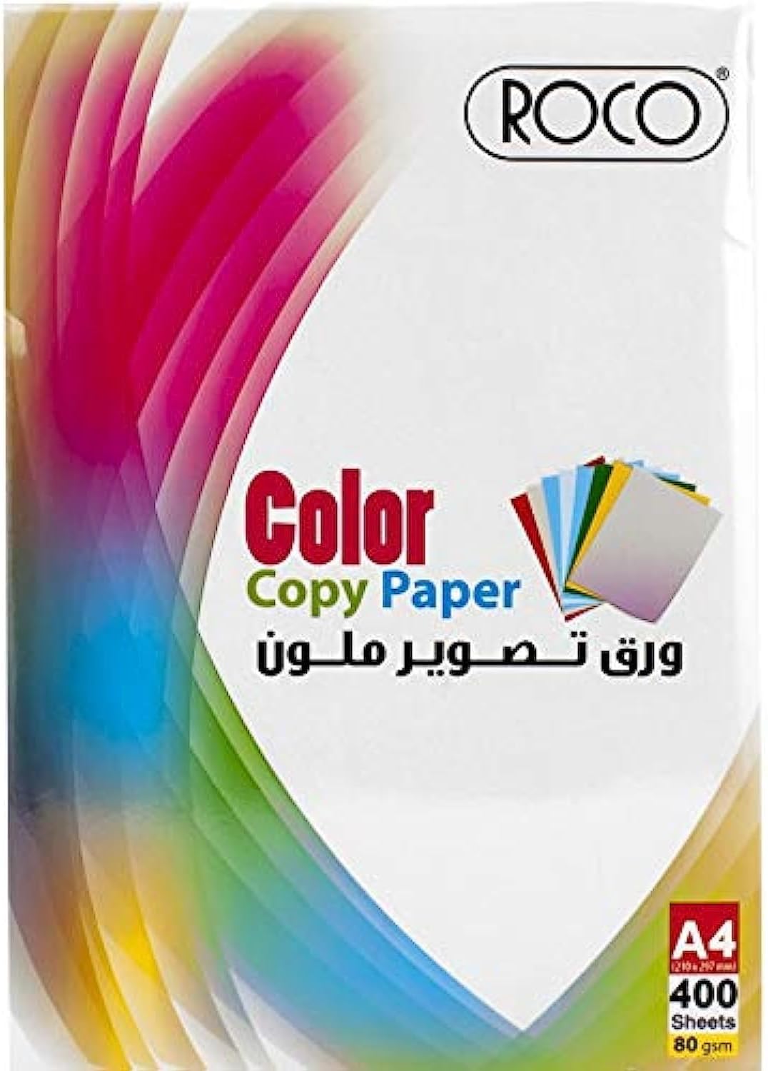 Roco Color Copy Paper, Plain, Yellow, A4, 80 GSM, 400 Sheets X 6 Rims ...