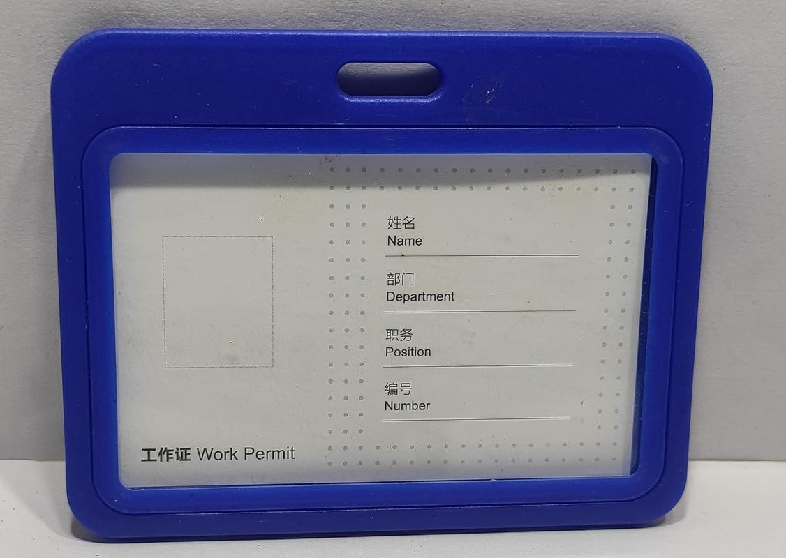 PAPPER VALLEY Plastic Box ID Card Holder Id Badge, Horizontal, Double ...