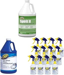 Amazon.com: Zep Spirit II Detergent Disinfectant + No Rinse Floor ...