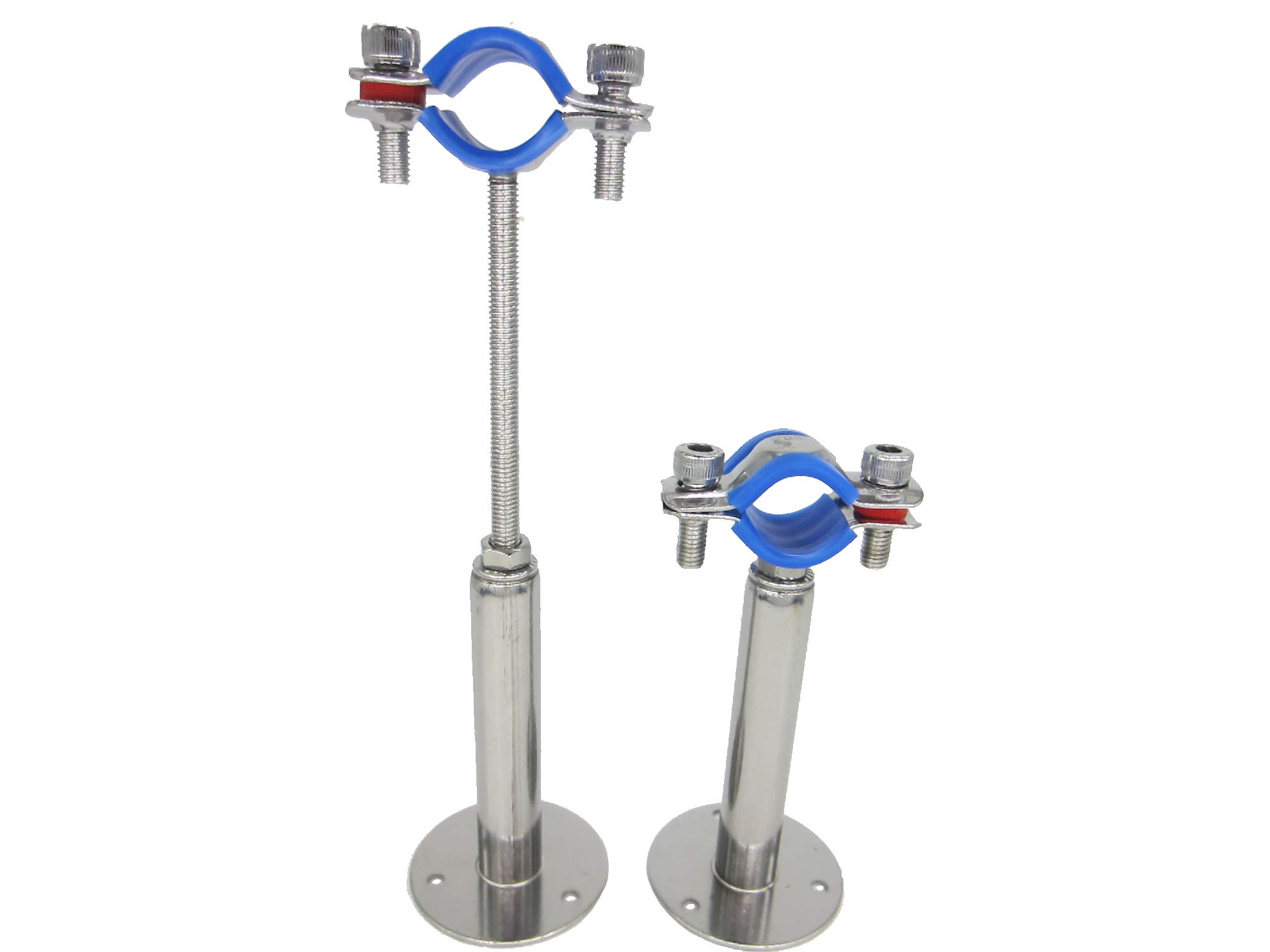 Snapklik.com : Stainless Steel Adjustable Pipe Clamp Bracket - Wall ...
