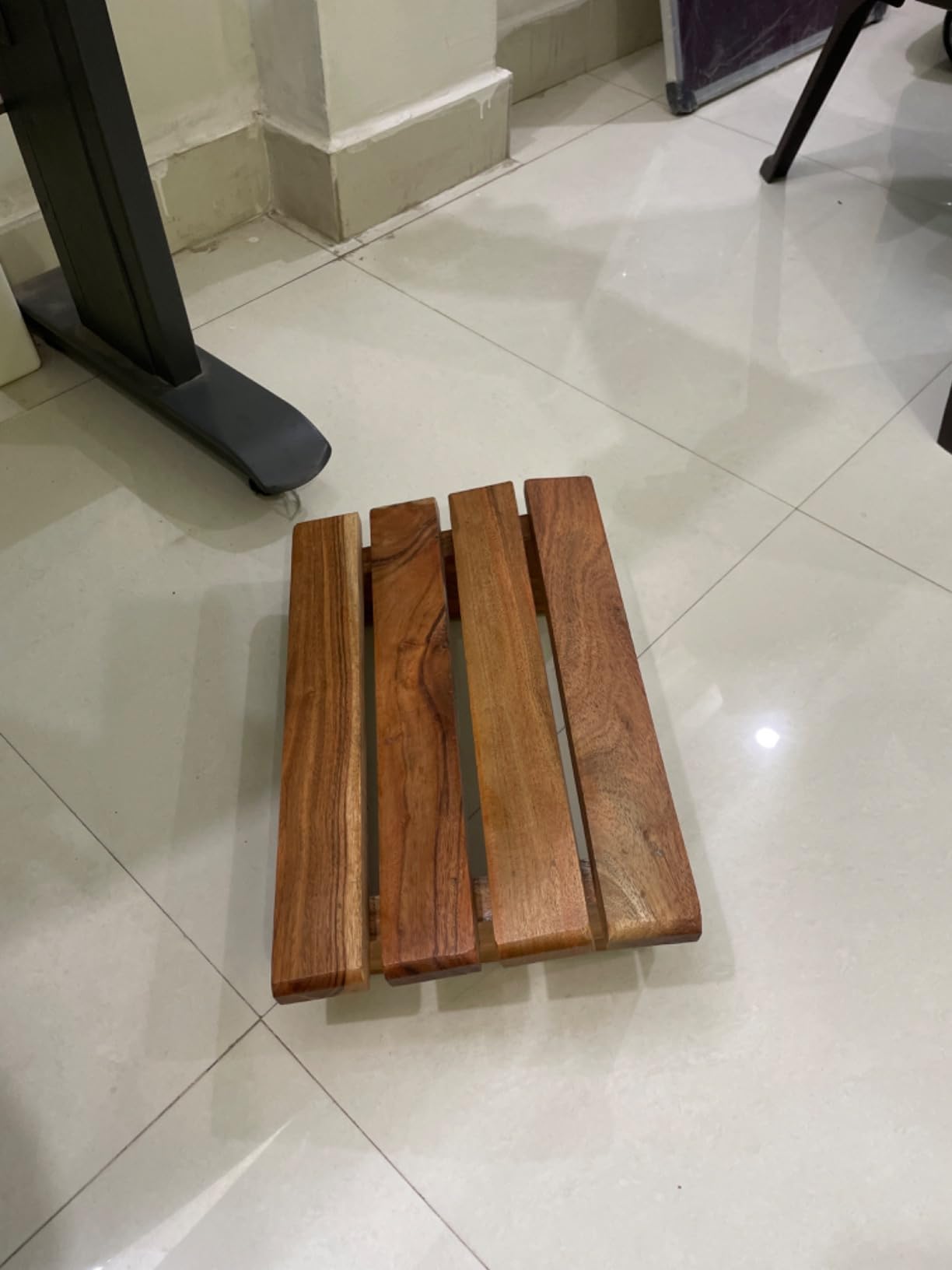 Timberz Wooden Footrest Stool for Under Desk | Step Stool for Office ...