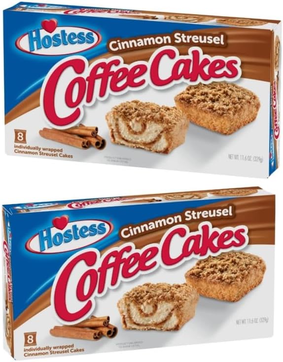 Amazon.com: Hostess Cinnamon Streusel Coffee Cakes (2 Box Bundle) total ...