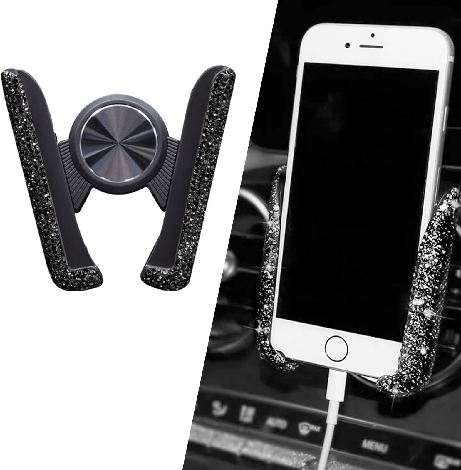 Amazon.com: Jewkot 1 PC Bling Car Mobile Phone Holder, Rhinestones ...