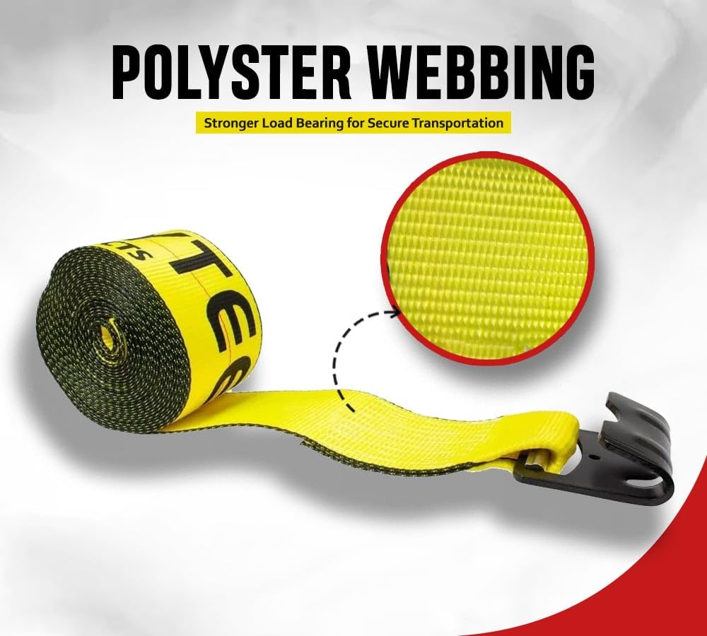Snapklik.com : Mytee Products Winch Straps 4" X 30 Yellow Heavy Duty ...